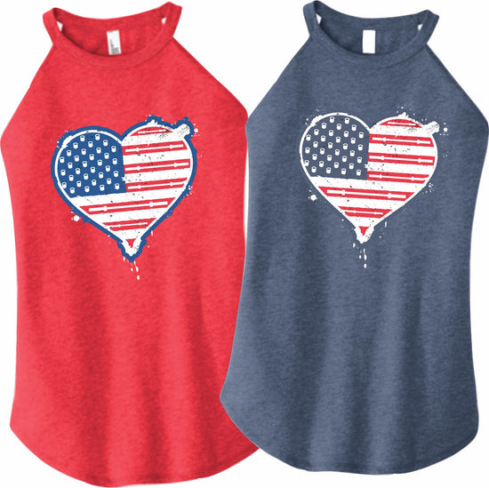 Love Lifting USA - High Neck Rocker Tank – ClubFitWear